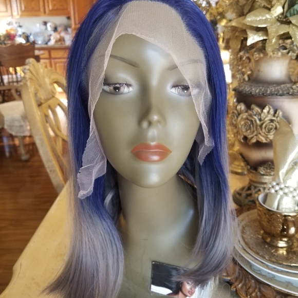 Accessories | Blue Gray Lace Front Wig | Poshmark